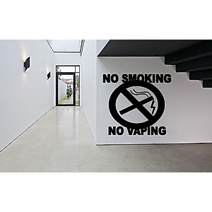 Wall Vinyl Sticker Decal No Smoking No Vaping Sign Vaporizer Vape Pen Store Shop Smoke E Cigarettes Liquid Coil Indoor Outdoor Logo SA738