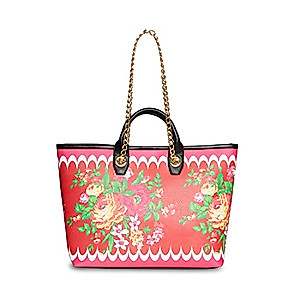 Betsey Johnson Double Handle Tote, Red