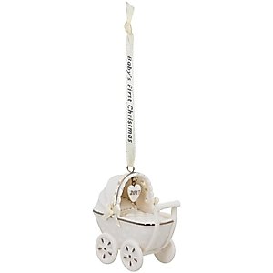 Hallmark Keepsake 2017 Baby's First Christmas Dated Premium Porcelain Christmas Ornament