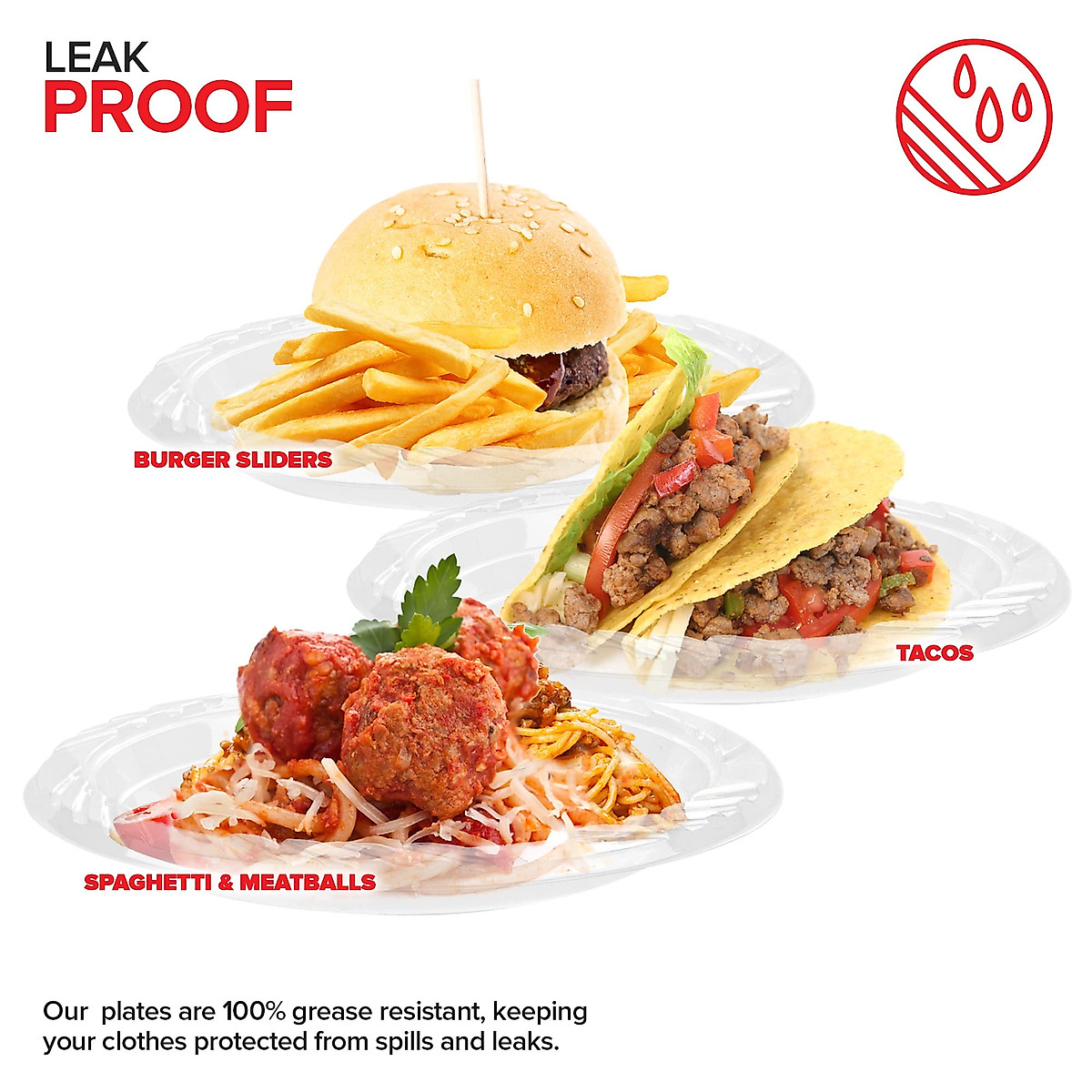 Stock Your Home 6-Inch Clear Plastic Dessert Plates (240 Pack) Flexible Disposable Clear Plates for Dessert & Appetizers, Crystal Clear Small Plates for Parties & Catering, Clear Plastic Party Plates