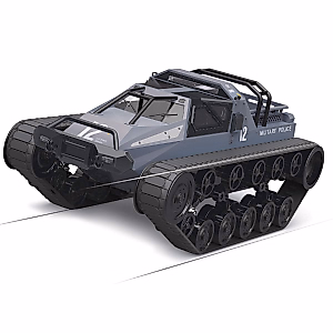 Mostop Remote Control Crawler High Speed Tank Off-Road 4WD RC Car 2.4 Ghz RC Army Truck 1/12 Drift Tank RC Tank for Kids Adults