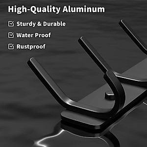 GWAAZXGZ Coat Rack Wall Mount Hooks - Black 15 Inch Coat Hooks with 6 Double Hooks for Hanging, Hat Rack for Wall, Suitable for Kitchen and Bathroom, 1 Pack