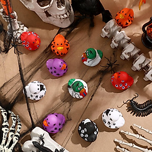 Jerify 12 Pcs Mini Rubber Ducks 2 Inch Halloween Rubber Ducks Assorted Duckies Halloween Themed Bathtub Toys Rubber Ducky for Boys Girls Birthday Gifts Trick or Treat Supplies Goodie Bag Fillers