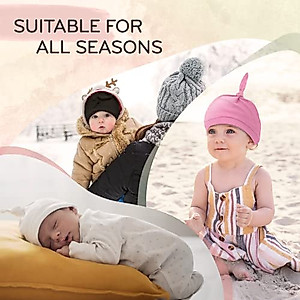 KiddyCare Doctor Developed Baby Hats 0-12 Months/Newborn Hats/Organic Certified 100% Cotton Baby Cap - Unisex Newborn Hats (as1, Age, 0_Month, 3_Months, Moonlit Mountains (Charcoal, Slate, White))