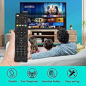 2 PCS Universal IR TV Remote Control for TCL, LG, Hisense,Samsung, Philips, Vizio, Sharp, Sony, Panasonic, Sanyo, Insignia, Toshiba and Other Brands Smart TV with Netflix 3D Shortcut Buttons No Voice