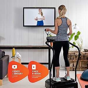 Lifepro Vibration Plate Exercise Machine with Handles, Vibrating Plate Exercise Machine, Vibration Platform Machines, Vibration Plate Lymphatic Drainage, Handles Help with Balance