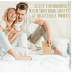 Myrtle Collection Superior Hotel Luxury 1500 Thread Count 4-Piece Bed Sheet Set Authentic Heavy Egyptian Cotton Fits Mattress 15" To 18'' Inch Deep Pocket, King Size, White Color { Style : Solid }