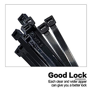 Dtlpty limited Extra Large Zip Ties Long Cable Ties Big Heavy Duty Outdoor Plastic Ties Thick 48 Inch 200 Lb,14 Pack