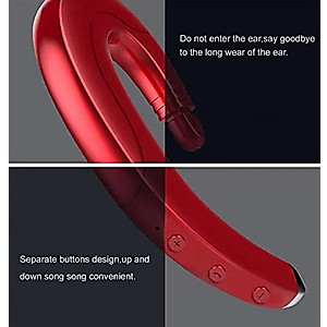 MAXIAEON TWS Ear Hook Bluetooth Wireless Headphones, Non Ear Plug Bluetooth Headset with Microphone, Stereo Sound Earphones Painless Wearing Sport Earphones for Smartphones (TWS Headset(Black))