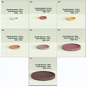 CLIMBBIRD Concrete Tray Silicone Mold Cement Storage Tray Flower Pot Tray Molds Combination Plate Mold (A Full Set of 7pcs)