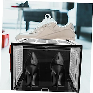 GATHINESS 2pcs Boxes Box stackable Shoe Storage foldable shoes container Sneaker Storage Organizer For Cabinets Storage Box shoe large Showcase superimposed thicken sneaker box -
