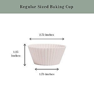 The Silicone Kitchen Reusable Silicone Baking Cups - Designer White Bundle, Non-Toxic, BPA Free, Dishwasher Safe (24 Regular, 12 Jumbo, 24 Mini))