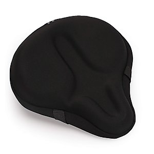 HENGHENG Bike Seat Cover Gel Memory, Oversize Soft Comfort Bike Seat Cushion, Fits Spin, Exercise, Stationary, Cruiser Bikes, Soft, Indoor Cycling, for Women Men Comfortable Bike Seat Cover