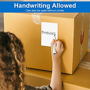 4"x 6" Direct Thermal Large Shipping Labels (500 Fanfold) Work with Rollo, MUNBYN, iDRPT, Polono, Zebra Desktop Thermal Printer, Commercial Grade Permanent Adhesive Mailing Postage Paper Label