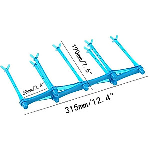 DD-life 3 Pcs Drying Holder Retractable Cup Drying Rack Drinking Glass Holder Stand Plastic Bag Dryer and Mug Tree Cup Stand Tray Holder (1Blue，1Green，1Purple