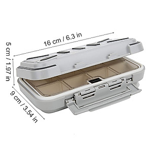 Fishing Tackle Container, Fishing Tackle Organizer Strong and Sturdy Safe and Convenient High Capacity for Outdoor Accessories for Fishing Supplies(Grey)