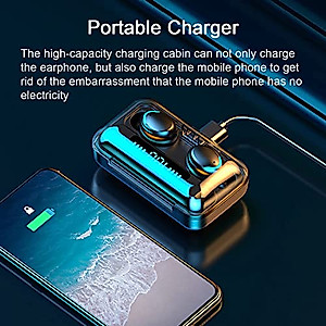 New Wireless Earbuds Bluetooth 5.0 Headset, IPX7 Waterproof, LED Battery Display auriculares,140 Hours Play time with Charging Box, 3D Stereo Audio Full Touch Screen Headset with Microphone