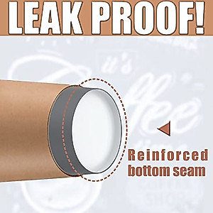 Luckypack Disposable Coffee Cups To Go with Travel Lids Sleeves and Straws 100% Biodegradable & Compostable Pla Eco Friendly Paper Coffee Cups 100 Sets of 12 oz