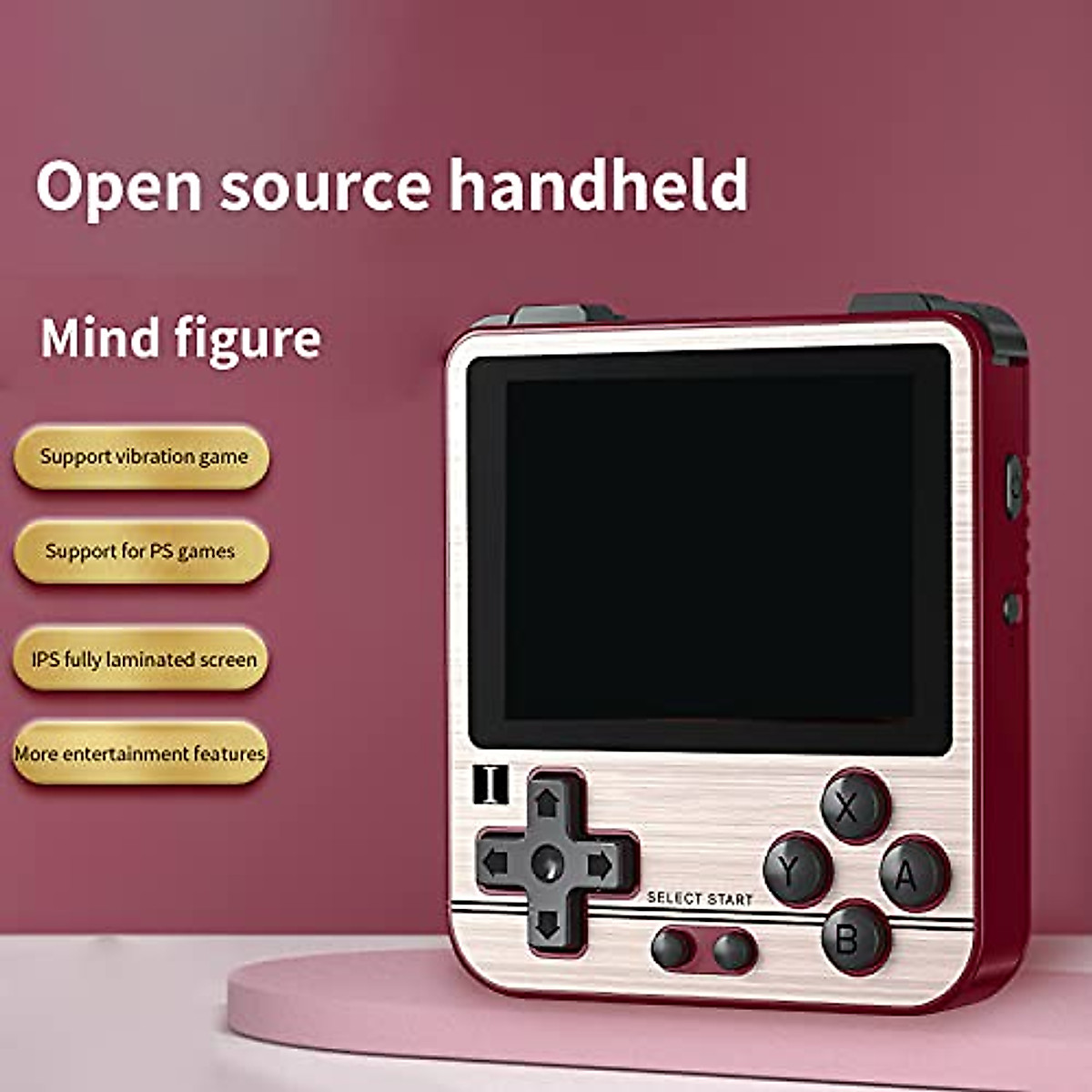 2100mah ABS Retro Gaming Console Multifunctional Handheld Joystick Game Player Portable Pocket Console with USB 3.5mm Ports Dual TF Card Slots for PSP/N64/NDS/PS Game Forms