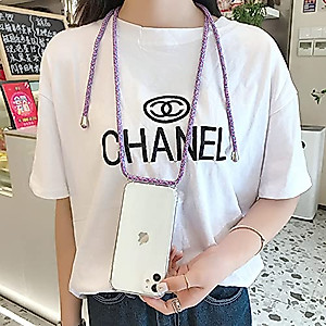 Jingyun GokiKiisy Case with Strap for iPhone 11, Adjustable Crossbody Strap, TPU Shockproof Protective Phone Case with Anti-Lost Shoulder Neck Lanyard-Black