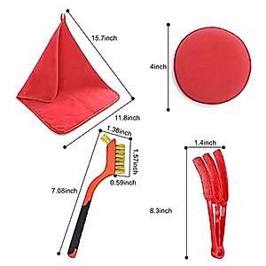 Exiron 22 Pcs Car Cleaning Tools Kit with Car Detailing Brush Wash Set,Auto Detailing Drill Brush Set for Cleaning Wheels, Dashboard, Door Handles, Leather, Signs, Air Vents, Rims,Tires