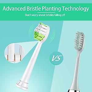 Electric Toothbrush Brush Replacement Heads, White, 8 Packs