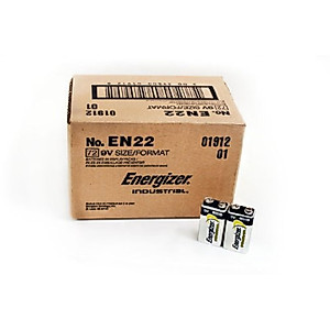 72 pcs Energizer Industrial 9V Size Alkaline Batteries (EN22)