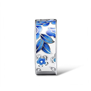 Santuzza Lotus Ring 925 Sterling Silver Enamel Flower Pattern Ring for Women (6)