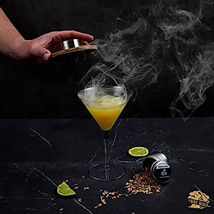 Oak Wolf Whiskey Smoker Kit With 4 Flavors of Wood Chips for Old Fashioned Cocktail Smoker - Stainless Steel Bourbon Smoker Kit Also Includes a Strainer & Brush - Bourbon & Whiskey Enthusiasts