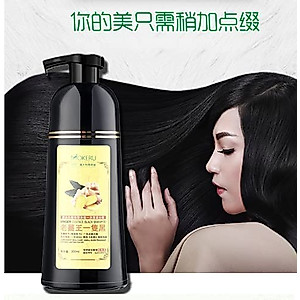 MADAME FIN MOKERU Ginger Black Hair Shampoo Magic 5 minutes natural black hair dye Component Healthier Smell More Fragrant Longer-Lasting Color