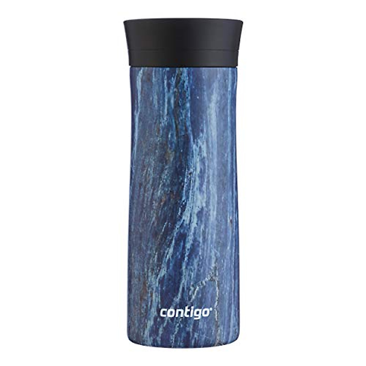 Contigo Pinnacle Autoseal Travel Mug, Stainless Steel Thermal Mug, Vacuum Flask, Leakproof Tumbler, Coffee Mug with BPA Free Easy-Clean Lid, Blueslate, 420 ml