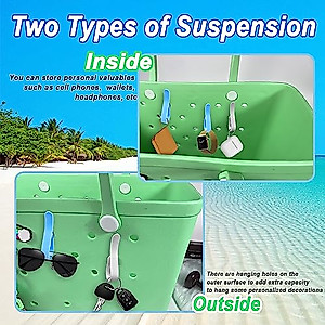 CULASIGN 3Pcs Hooks for Bags, Accessories for Bag, Insert Keychain Holder Charms Organize Valuables for Beach Bag