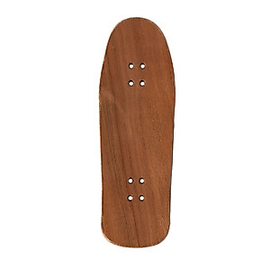 Teak Tuning Wooden Fingerboard Carlsbad Cruiser Deck, Prunus Serotina - 34mm x 100mm - Handmade, Pro Shape & Size - Five Plies Wood Veneer - Includes Prolific Foam Tape