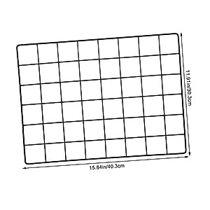 Homoyoyo Decor 5pcs Shelf Grid Wall Panels Hanging Plant Holder Metal Grid Wall Panel Iron Photo Rack Hanging Net Iron Background Wall ation Wire Wall Grid Mesh Black Ledge Picture Decor