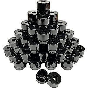POP-VAC (50 Pack Refillable Storage Vacuum Seal Container Jar For Herb Floral Powder Spice Concentrates, 4ml Black Gloss