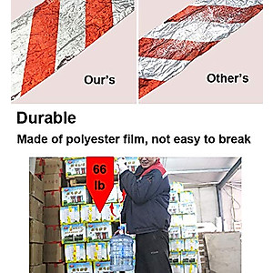 SUJAYU Bird Scare Tape, 2 Pack 1''x260FT Red Spiral Double Sided Repellent Deterrent Reflective Tape for Scaring Birds Away… (Red)