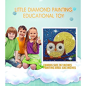 cupmod 6 Pieces 5D Diamond Painting Kit for Kids, Full Drill Diamond Painting Kits for Beginners DIY Diamond Art Craft Set for Home Wall Decor 6x6 inch
