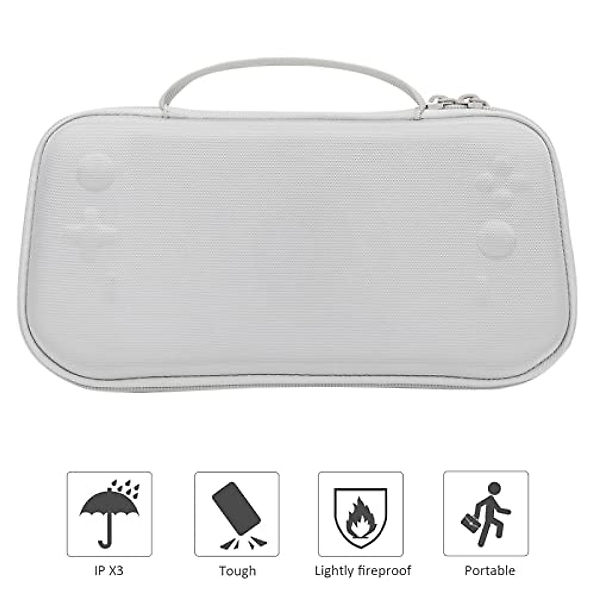 co2CREA Hard Case Compatible with Logitech G Cloud Gaming Handheld with 2-Pack Screen Protector (White Grey Case)