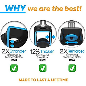 Office Chair Wheels Replacement Set of 5 - NO MORE CHAIR MATS - Office Chair Casters for HARDWOOD FLOORS - Smooth Rolling, Soft Rubber Desk Chair Wheels, Rollerblade Style Computer Chair Caster Wheels