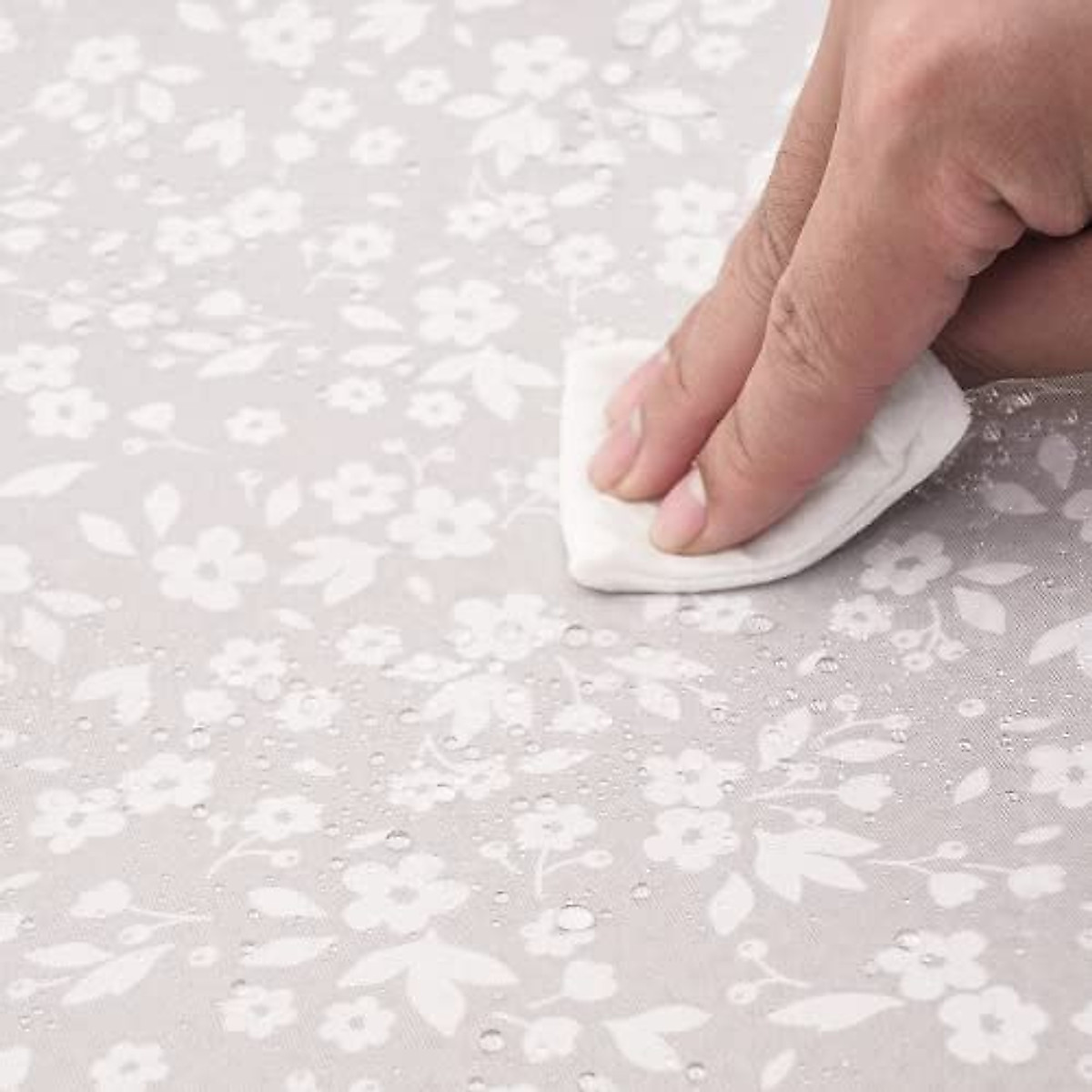 HappyFlute Splat Mat for Under High Chair/Art/Crafts/Playtime,Waterproof and Washable Splat Mat for Baby Feeding Supplies,43'x43' Square(Flowering Straw)