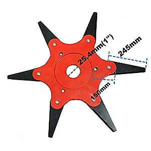 Sothread(TM) 6 Steel Blades Lawn Mower Grass Eater with Trimmer Head Brush Cutter Tool Walk-Behind Lawn Mowers Garden Clean Accessories