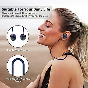 WOFRO Anti-Lost Strap for Sony WF-1000XM4 Earbuds, Sports Anti-Slip Soft Silicone Lanyard Accessories Compatible with Sony WF-1000XM4 True Wireless Headphones Neck Rope Cord (Blue)