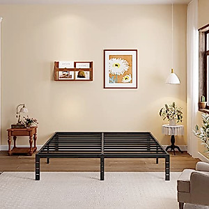 Vengarus 14 Inch Full Size Bed Frame,Platform Bed with Storage no Box Spring Needed Assembly Mattress Foundation,Black