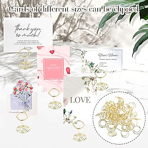 Prasacco 30 Pcs Table Number Holders, 2 Inch Place Card Holders Wire Picture Holders for Tables Small Table Card Holders Card Stands Name Menu Clips for Wedding Birthday Party Graduation Reception