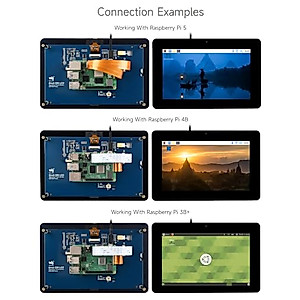 waveshare 8inch Capacitive Touch Display Compatible with Raspberry Pi 5/4B/3B+/3A+/3B/2B/B+/A+/CM3/3+/4 800×480 Resolution with 5MP Front Camera DSI Interface