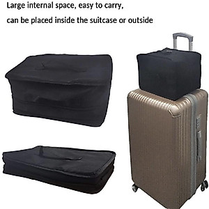 Jaugufiy Multi-layer Hanging Closet Storage Bag Hanging Travel Shelves Suitcase Foldable Hanging Packing Cubes Suitcase Storage Bag for Travel for Wardrobe