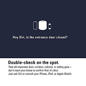 Eve Door & Window - Apple HomeKit Smart Home Wireless Contact Sensor for Windows & Doors, Automatically Trigger Accessories & Scenes, App Notifications
