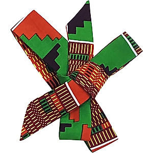 Alina Belle African Baby Girl Skirts Kente Print Outfit Short Skirt+Headband 2Pcs Set Clothes (2-3 Years, A1)