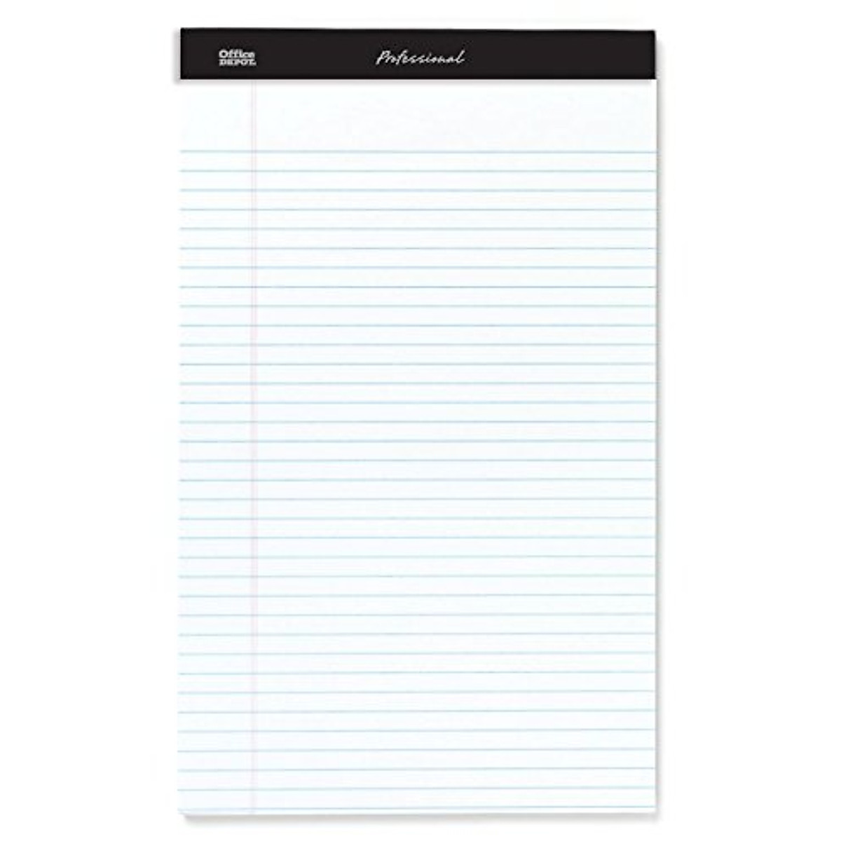 Office Depot Professional Legal Pad, 8 1/2in. x 14in., White, Legal Ruled, 50 Sheets, 4 Pads/Pack, 99490