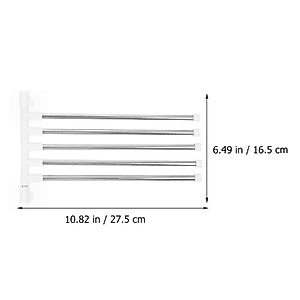 STOBAZA 2 Sets Rotating Towel Hanger Iron Towel Rack Rotatory Towel Rack Bath Towel Holder Multipurpose Towel -mounted Towel Rack Kitchen Towel Hanging Rack Nail- Towel Shelf